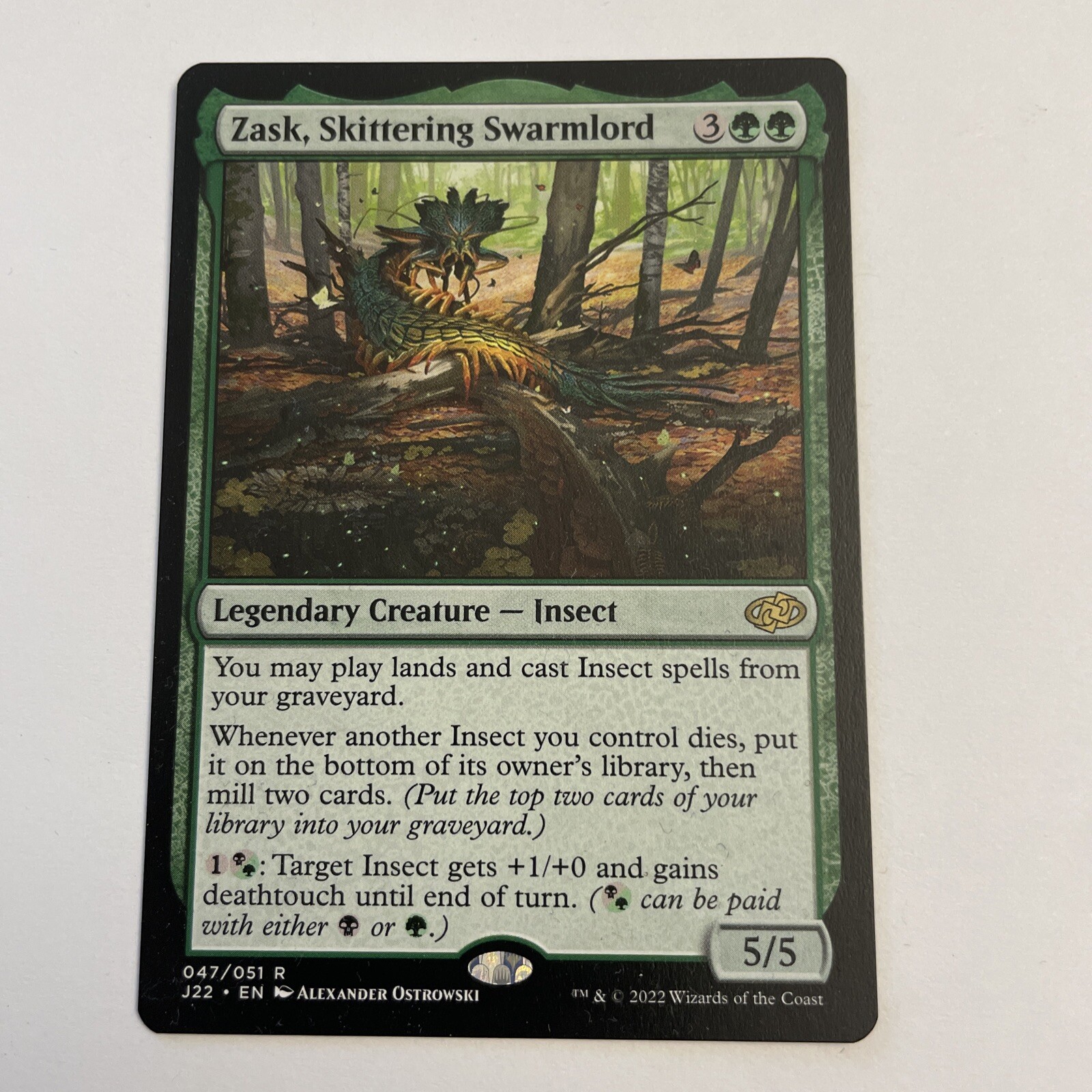 MTG Zask, Skittering Swarmlord Jumpstart 2022 47 Regular Rare for sale ...