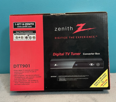 Television Zenith Digital TV Tuner Converter Box w/Remote w/ Manual ...