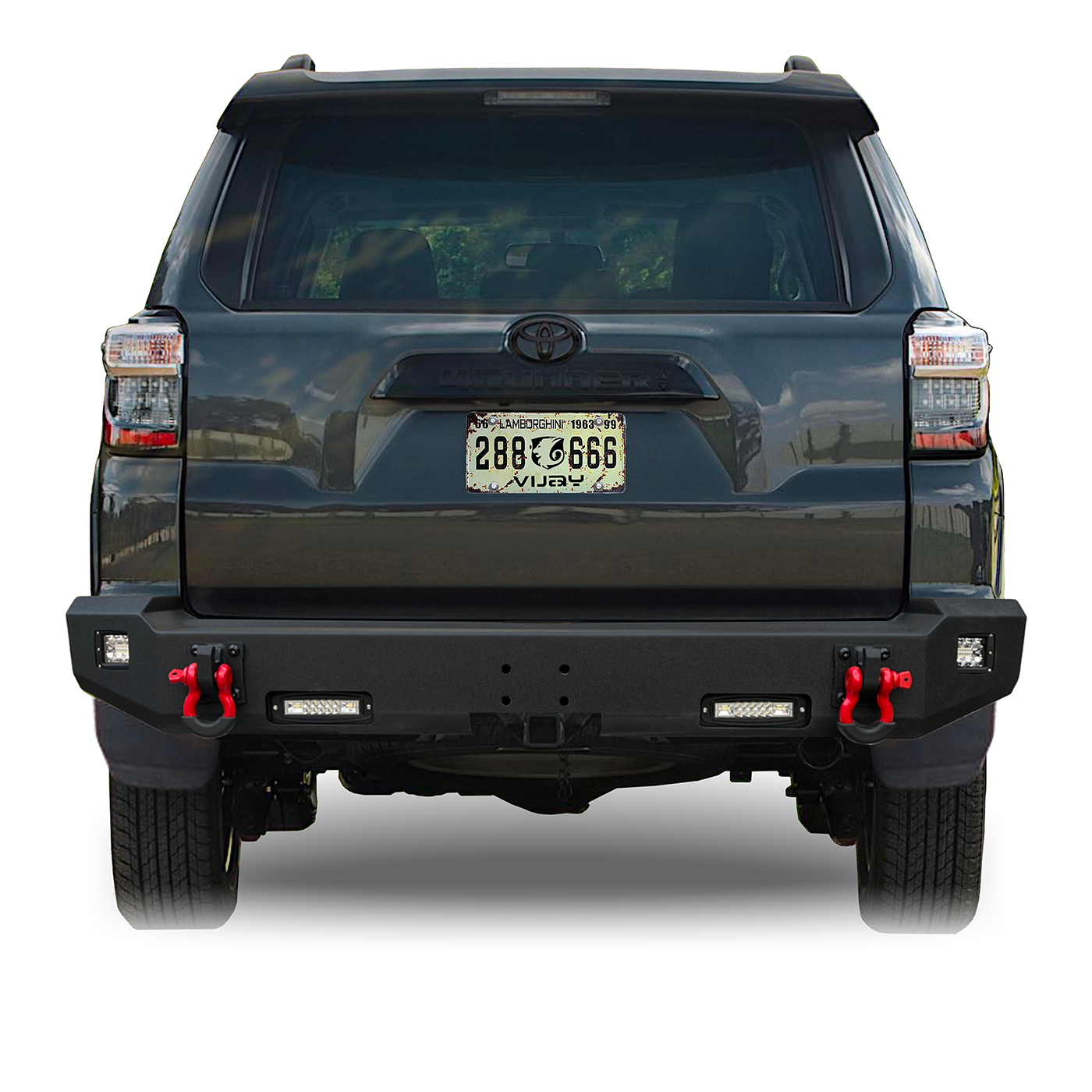 Fit for 2015-2020 Toyota 4Runner New Rear Bumper Black W/ LED Lights ...
