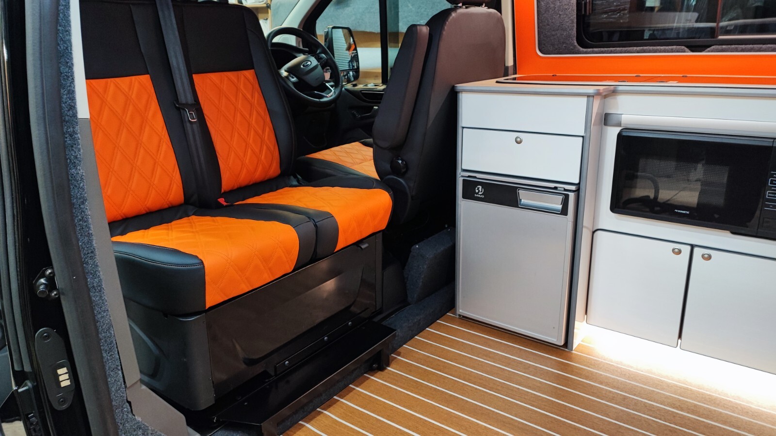 Ford Transit Custom MK8 Double Seat Sliding Swivel Base. Low profile ...