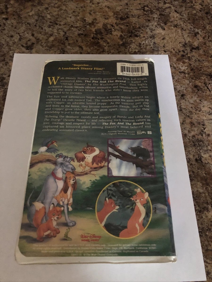 Walt Disney Classic The Fox And The Hound VHS 2041 The Fox, 45% OFF