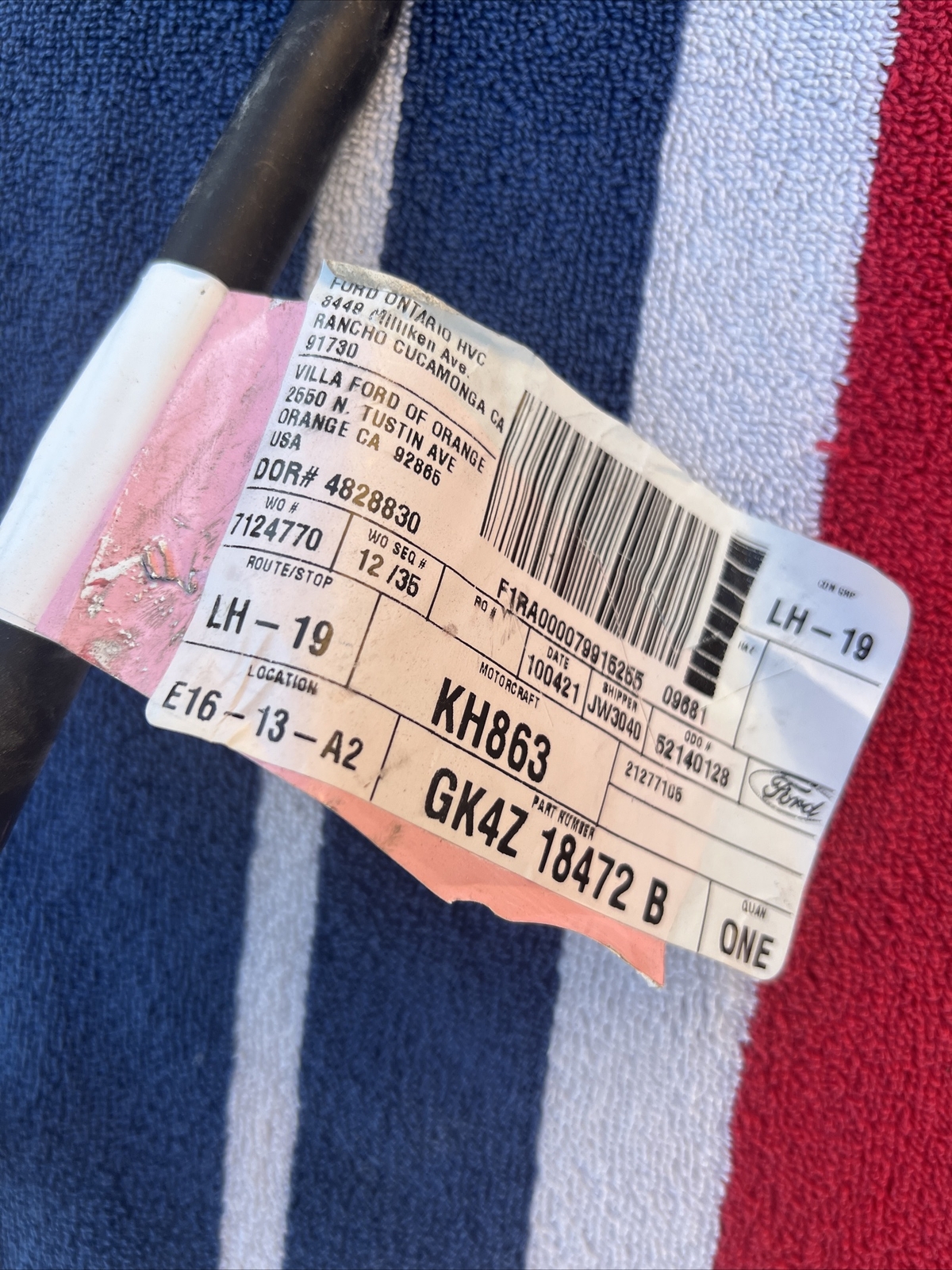 Genuine Ford HVAC Heater Hose GK4Z-18472-B | eBay