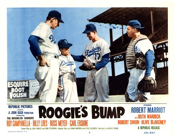 ROOGIE'S BUMP BROOKLYN DODGERS ROY CAMPANELLA CARL ERSKINE 11x14 LC ...