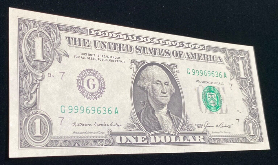 High Serial Number Note LOT_UNC ️99999_999~~1985/2003🏧FLIPPER NOTE ...