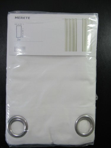 IKEA Merete White Curtain Panels 57" x 98" (145cm x 250cm) Set Pair | eBay