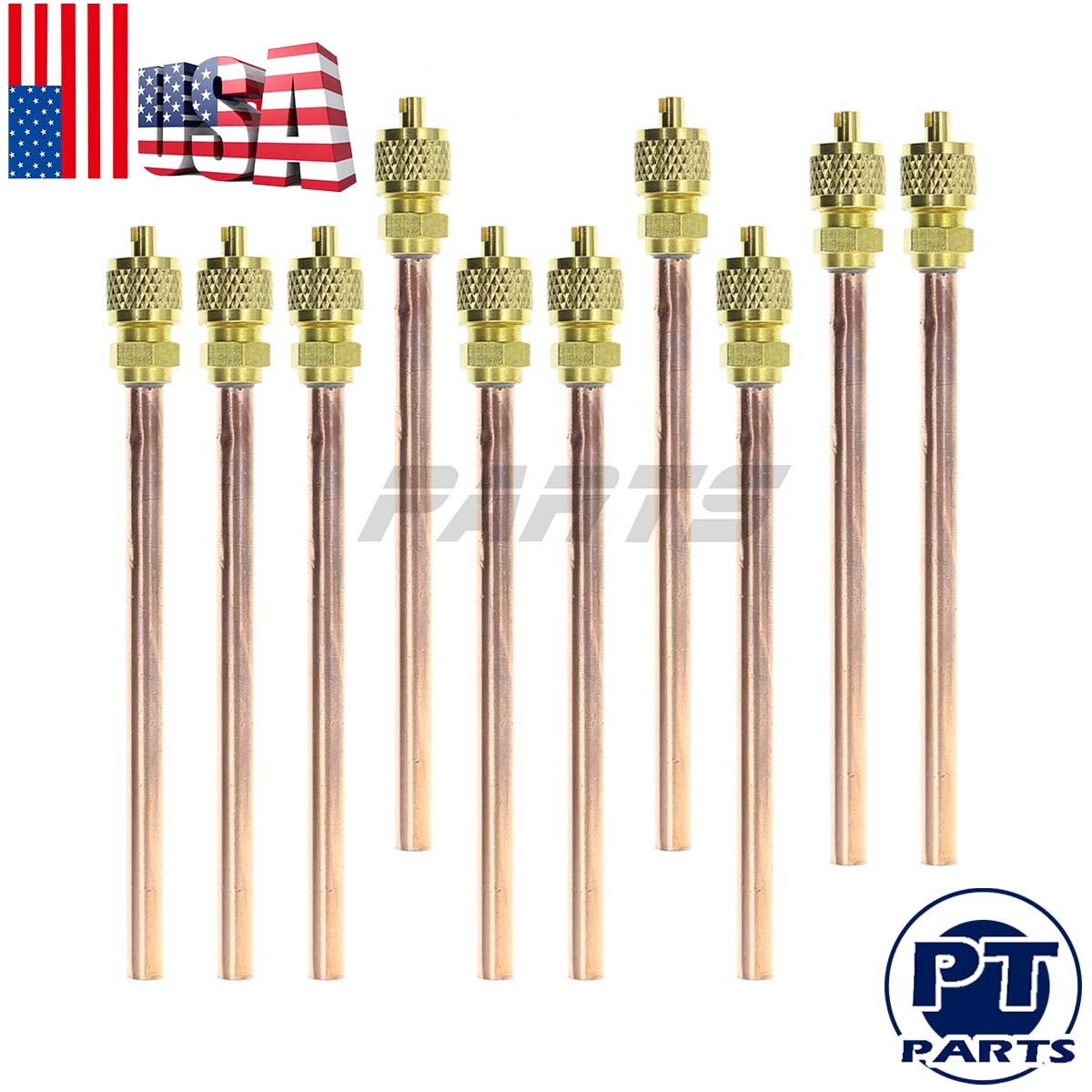 10pcs Service/Access Valve 1/4" SAE x 1/4" OD x 4.65" longer Stem Core ...