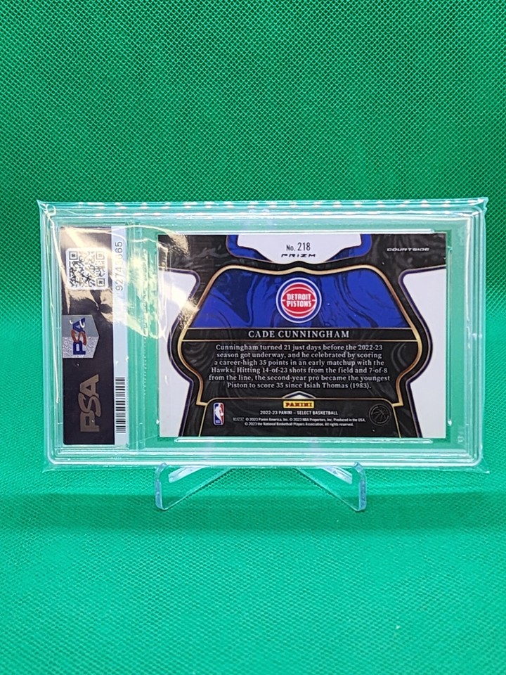 2022-23 Panini Select Cade Cunningham Courtside Elephant PSA 10 Pistons ...