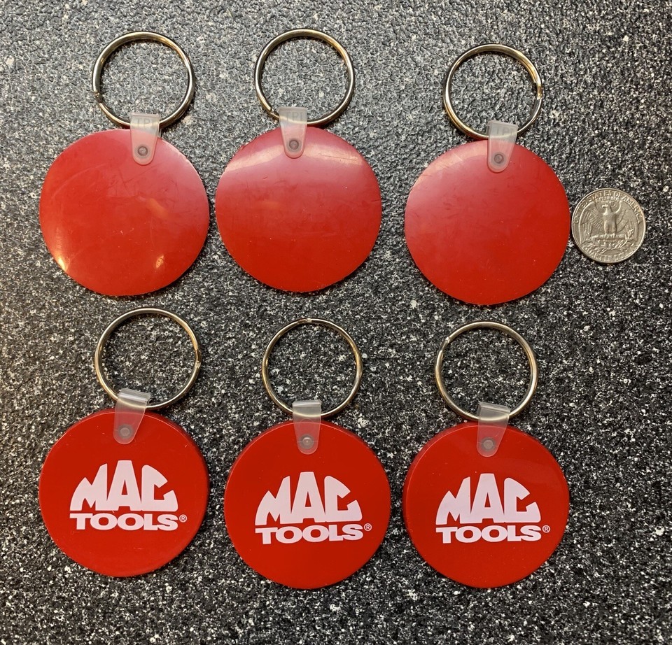 Mac Tools Rare Keychains, Red Round, Mechanic, Advertising. 6 Total | eBay