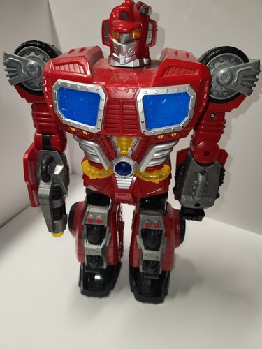 Hap-P-Kid Large Walking Talking Light Up Robot Transformer 14" | eBay