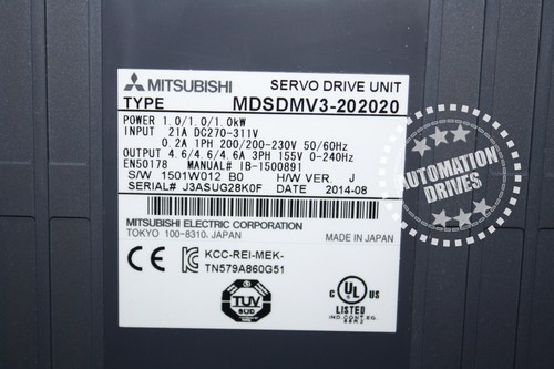 MITSUBISHI MDSDMV3-202020 SERVO DRIVE UNIT , MDS-DM-V3-202020 | eBay