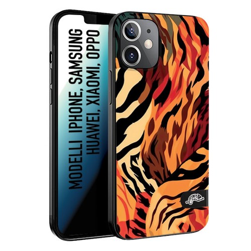 CUSTOMIZZA - Custodia cover nera morbida maculato tigrato tiger ...
