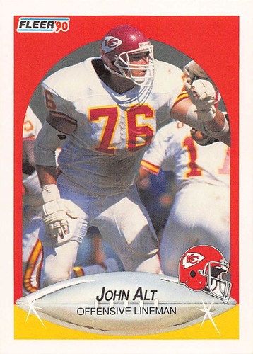 John Alt 1990 Fleer 197 Kansas City Chiefs Rookie Football Card | eBay