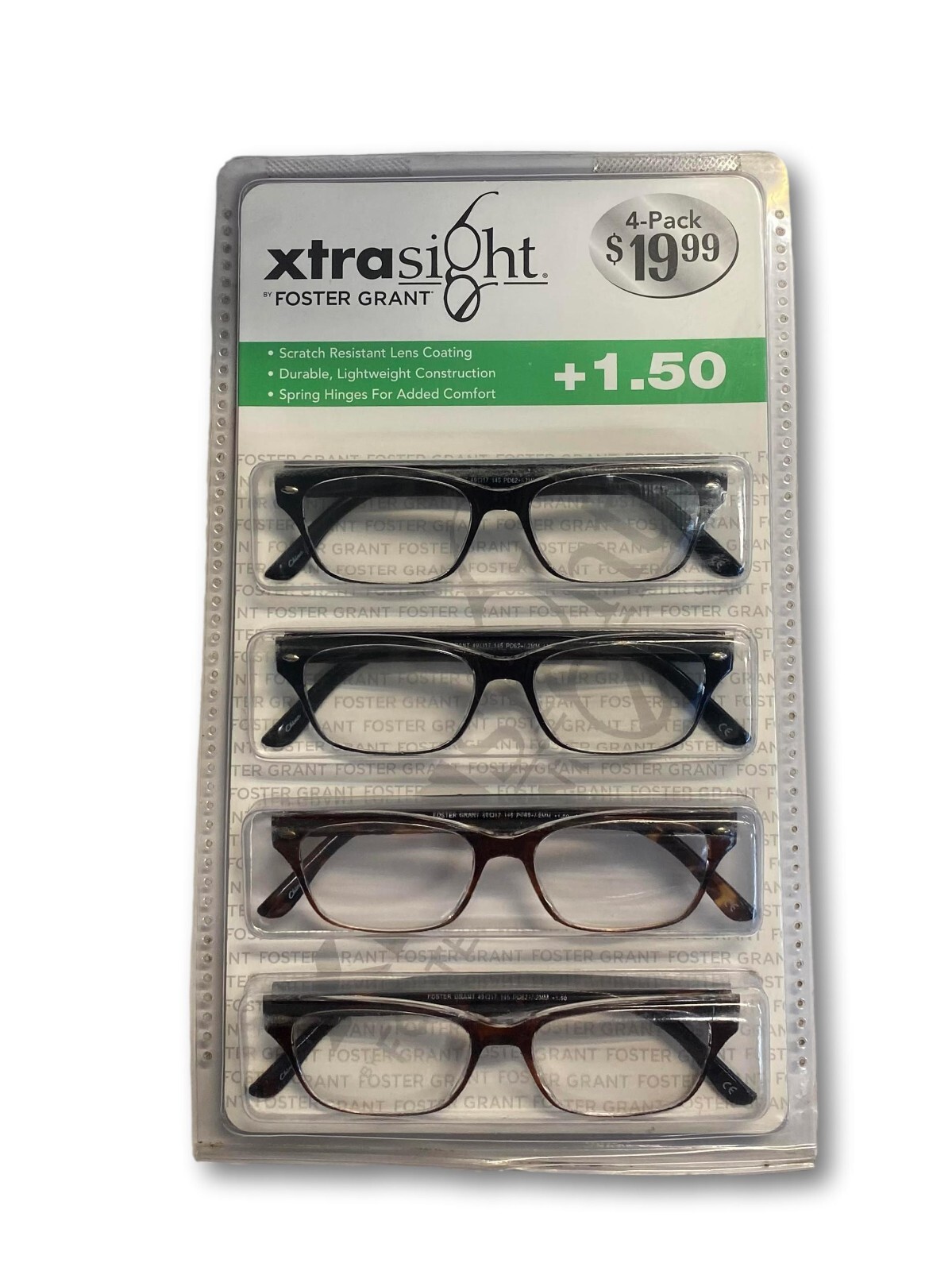 4 Pack Xtra Sight Scott BRN/BLK Reading Glasses+1.50 NEW! | eBay