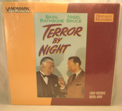Laserdisc o * Terror By Night * Basil Rathbone Nigel Bruce Alan Mowbray ...
