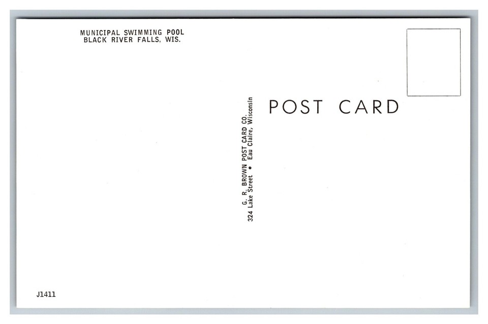 Black River Falls, WI Wisconsin, Greetings, Municipal Swimming Pool ...