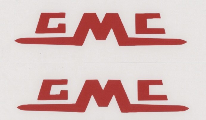 2x Vintage GMC Logo 6" Red Decals Stickers Trucks Windows Car Show ...