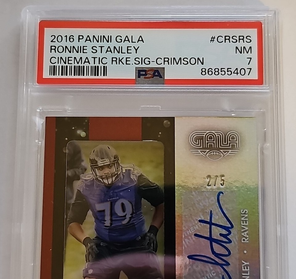 RONNIE STANLEY 2016 PANINI GALA CINEMATIC RC AUTO CRIMSON CRSRS PSA 7 ...