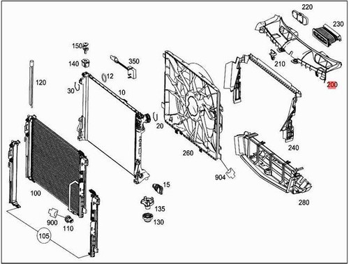 Genuine Fan Shroud MERCEDES X204 2045000555 | eBay