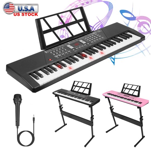 61 Key Electronic Keyboard Piano Instrument with Microphone Educational ...