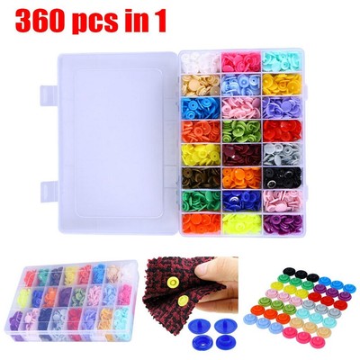 360 PCS resin press stud sewing fastener clothing snap fasteners Snap ...