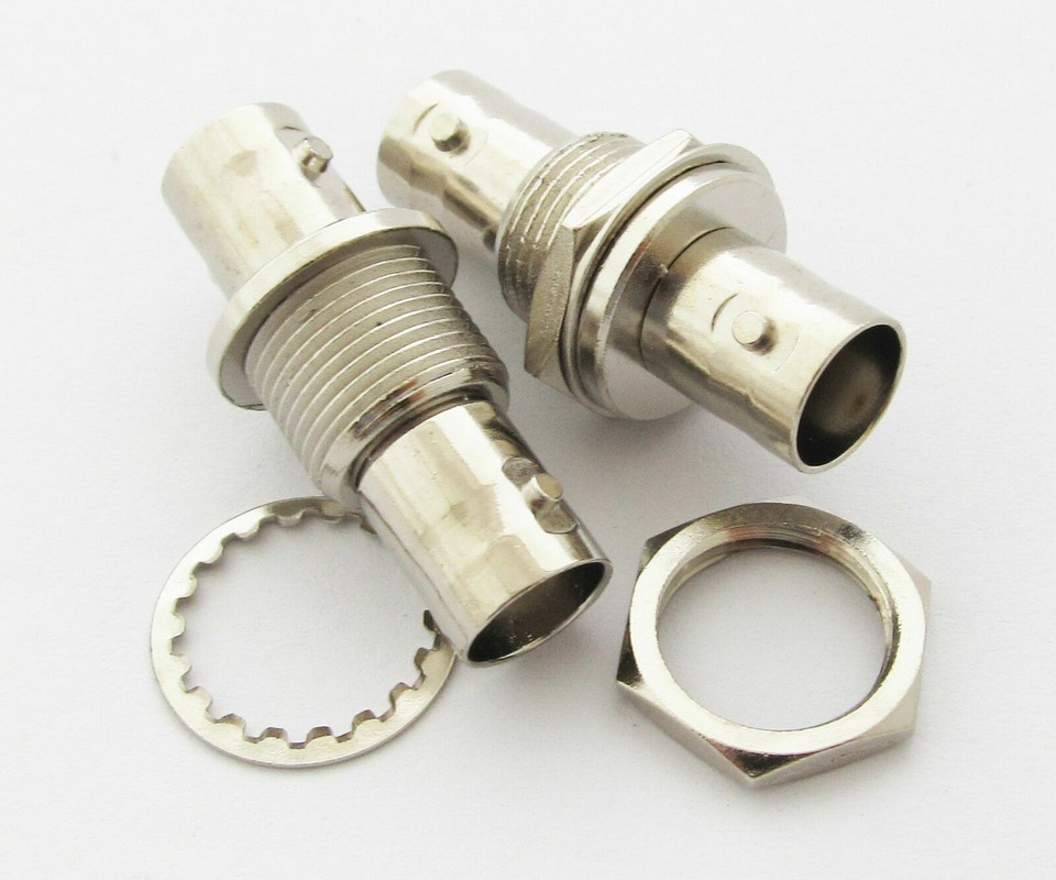 4pcs BNC Female Jack to BNC Female with nut bulkhead Straight Adapter ...