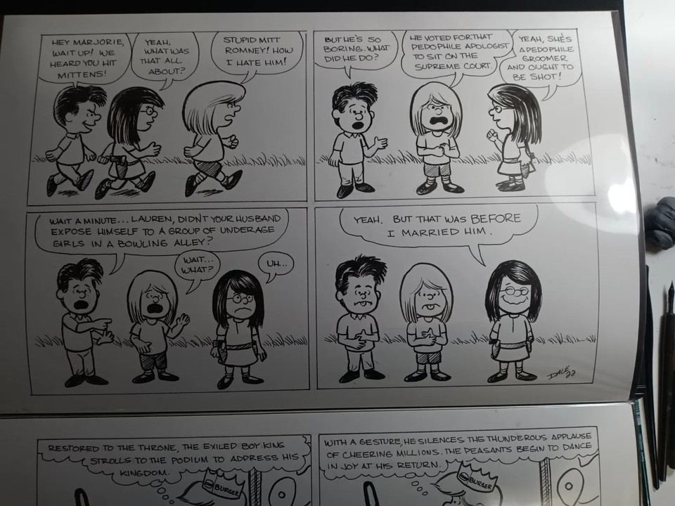 G.O.P. Nuts original comic strip art Strip #3-1st Lauren Boebert! | eBay