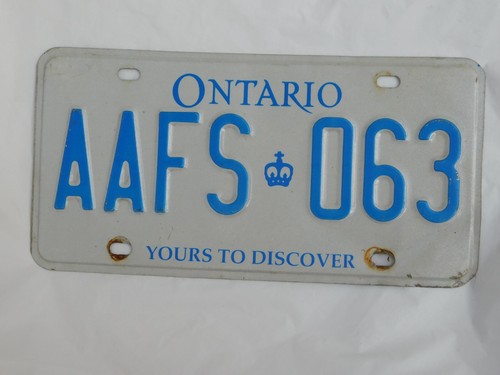 ONTARIO LICENSE PLATE TEMPORARY YOURS TO DISCOVER CANADA CAR SHOP SIGN ...