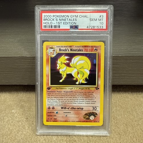 Pokémon TCG PSA 10 1st Edition 2000 Brock’s Ninetales 3/132 Holo | eBay
