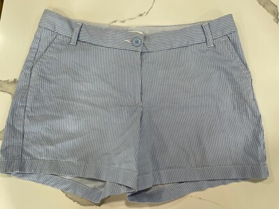 Crown & Ivy Women’s Sz 12 Caroline Striped Shorts Blue AK40 | eBay