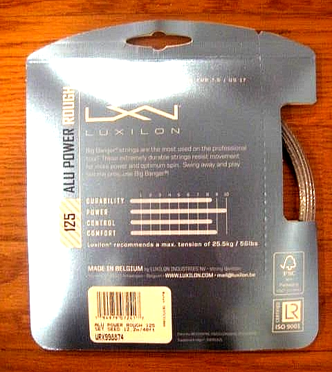 Luxilon ALU Power Rough 125 Tennis String - Silver - 17 Gauge | eBay