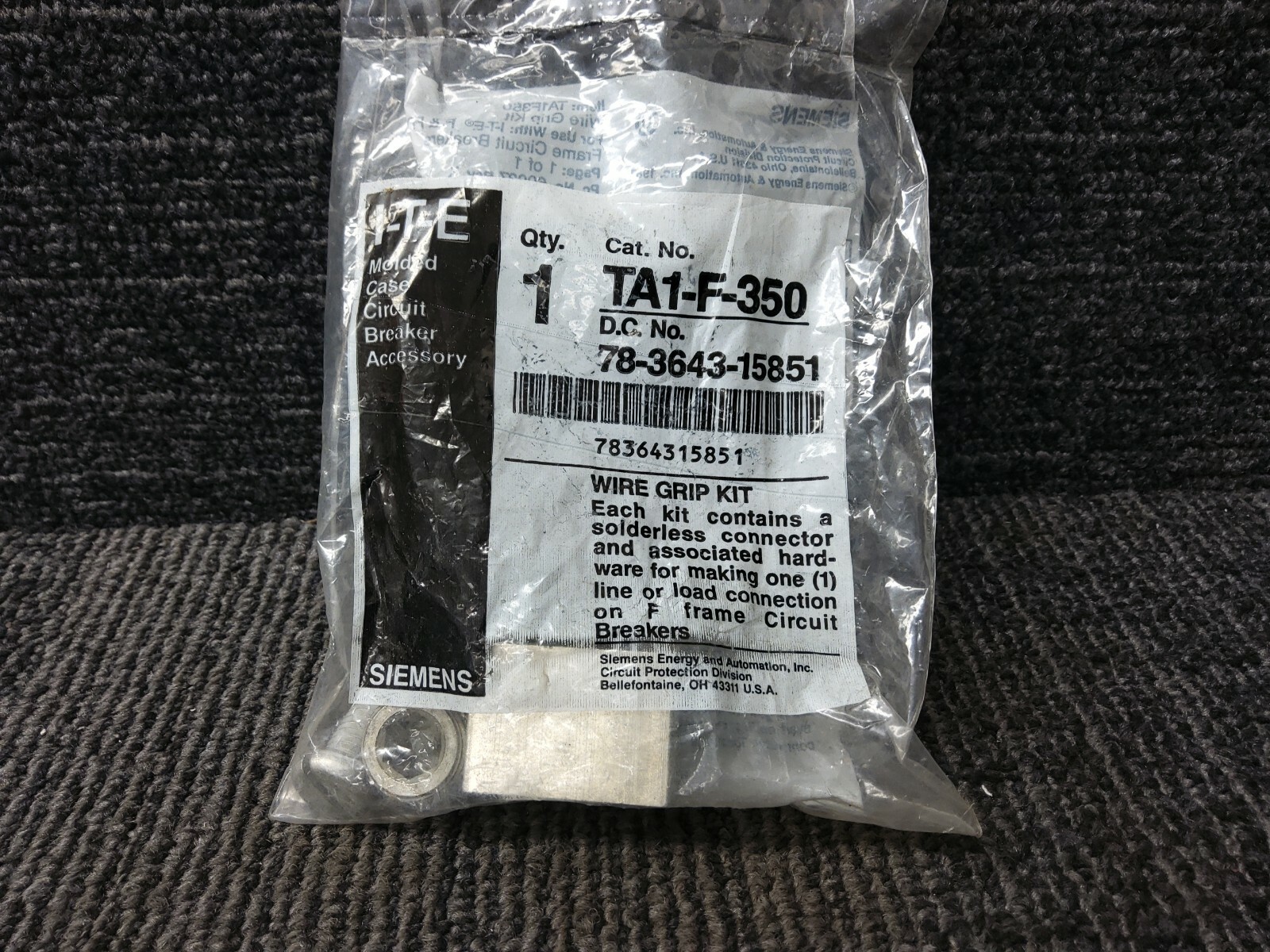 Siemens Molded Case Circuit Breaker Accessory TA1-F-350 Lot of 2 | eBay