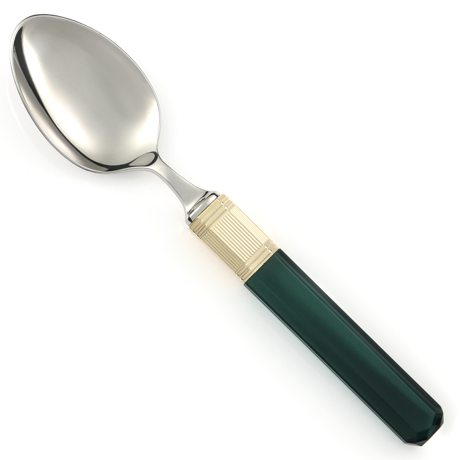 Mikasa PRISMA JADE Stainless Laslo Green Gold Accent Silverware CHOICE ...