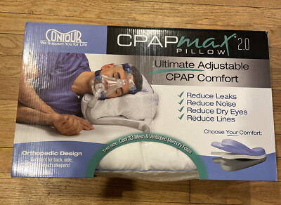 Contour CPAP Max 2.0 Pillow Ultimate Adjustable Memory Foam Therapy ...
