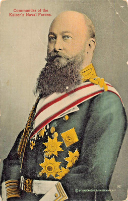 German Commander of the Kaiser's Naval Forces, Admiral A. Tirpitz ...