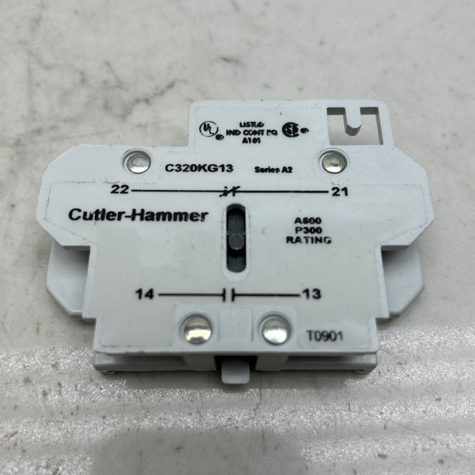 Eaton Cutler-Hammer C320KG13 Auxiliary Interlock Contact, 1NO/1NC