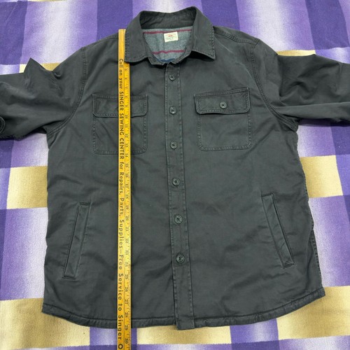 Faherty Blanket Lined CPO Mens Size L Shacket Utility Button Up | eBay