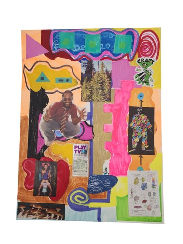 Martin Coyle Outsider Artist Original Art "Free Flow" Mixed Media | eBay