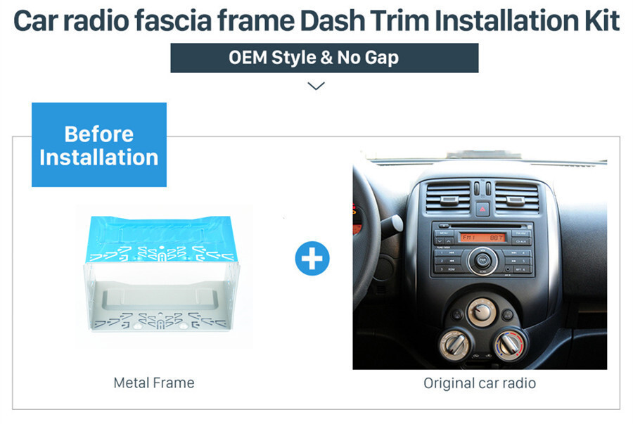 Car Stereo Audio Refitting ISO 2DIN Installation Metal Cage＋Brackets ...