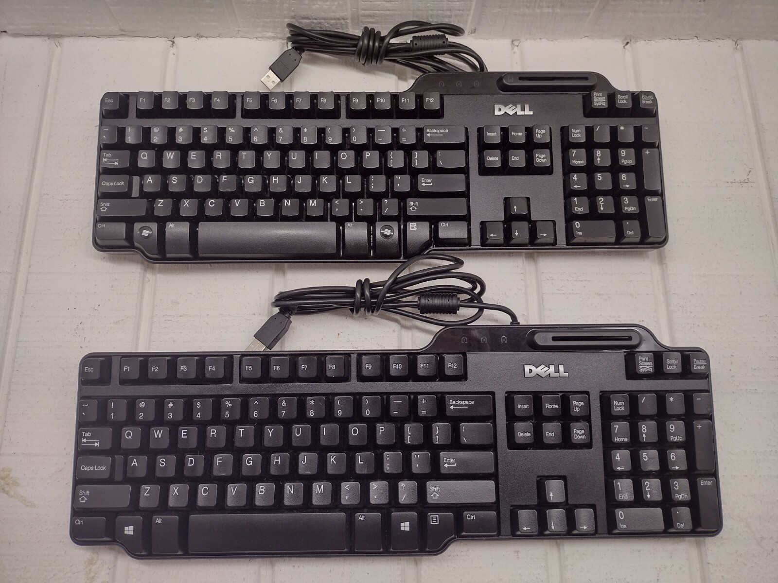 Lot of 2 ~ Dell SK-3205 USB Wired PC Keyboard With Smart Card Reader | eBay