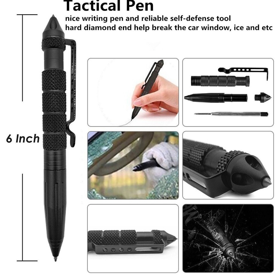 Durable EDC Pocket Action Ball Pen Clip Police Pen Student Stationery ...