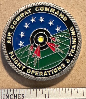 CHALLENGE COIN USAF AIR COMBAT COMMAND FLIGHT OPERATIONS & TRAINING ...