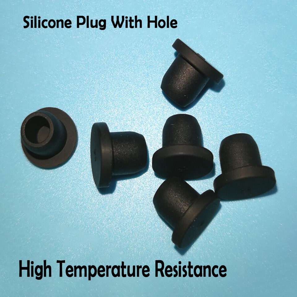 Silicone Rubber Plug 3mm-14mm Perforated T-Shaped Sealing Plug Dust ...