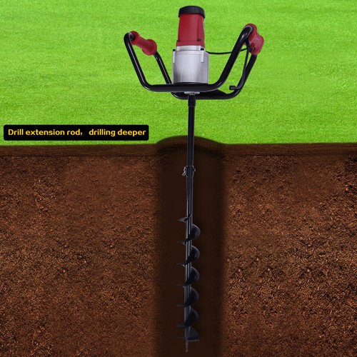 1500W Electric Post Hole Digger Earth Auger 1.6HP 4'' w/ Bits Post Hole ...