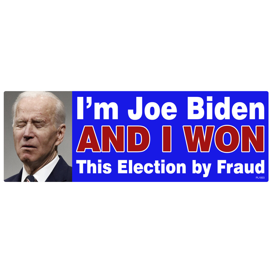 Biden Won Election by Fraud Sticker - Funny Trump Steal Vinyl Decal USA ...