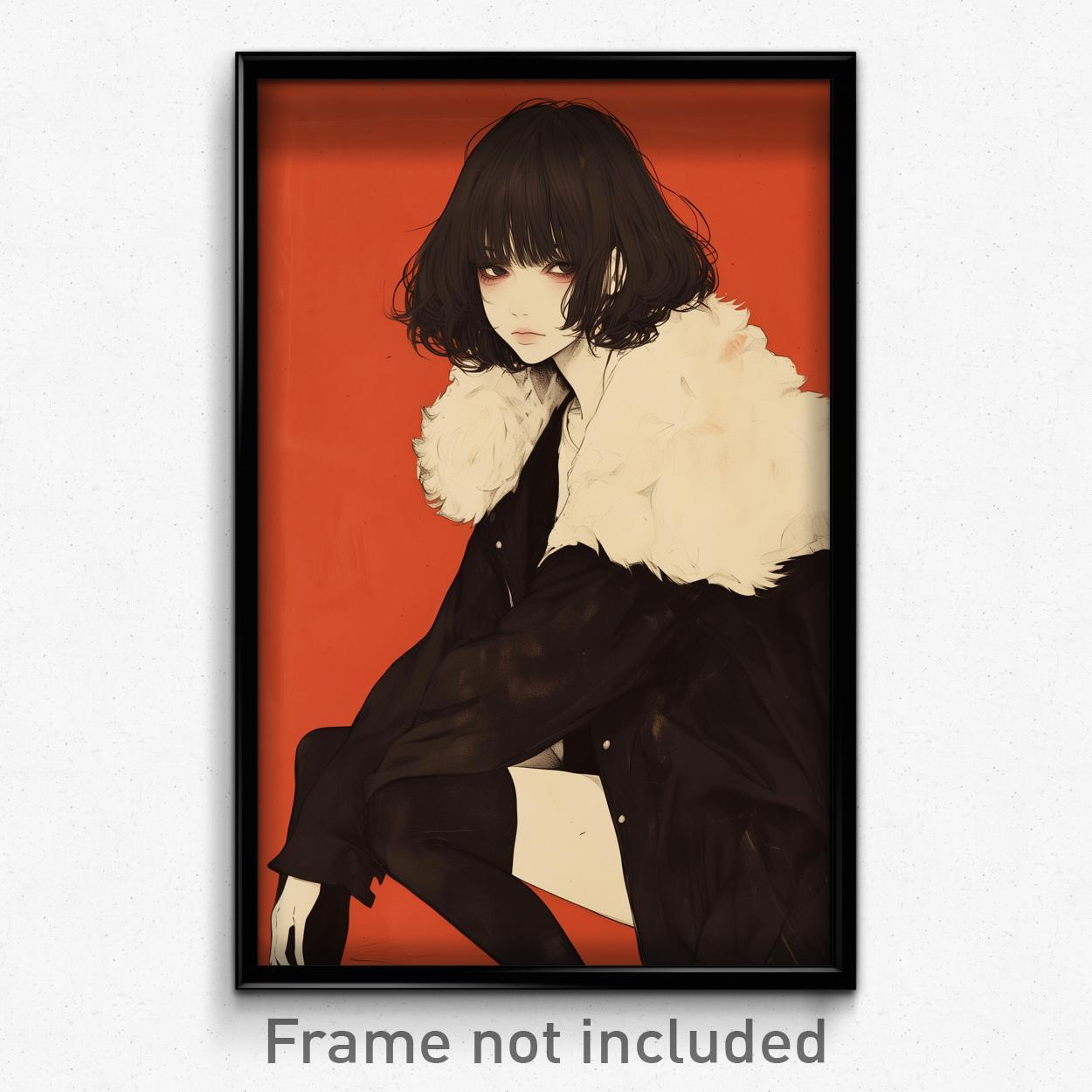 Art Poster - Woman Feeling Hatred Wearing Fluffy Edgy (Print) | eBay