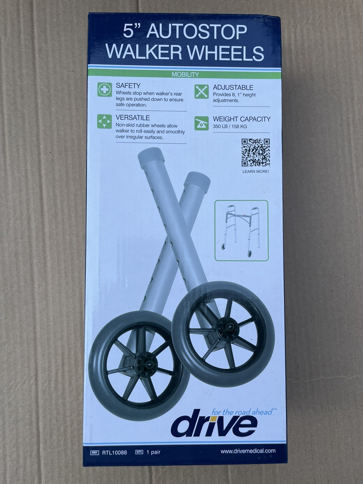 5" Walker Wheels Trading Universal Replacement Wheel Kit for Walkers ...