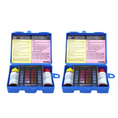 2 Pack Taylor K-1000 Basic OTO Chlorine,Bromine, & pH Pool Test Kit w ...