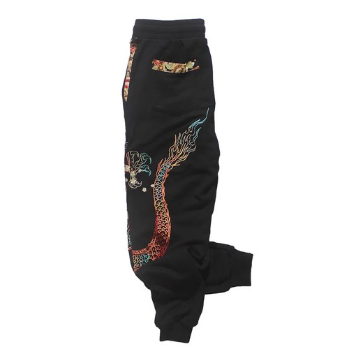 Autumn Sweatpants Chinese Dragon Embroidered Pants Fashion Streetwear ...
