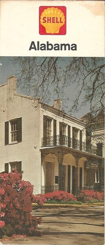 1962 SHELL OIL CO Road Map ALABAMA Birmingham Montgomery Mobile Admiral ...