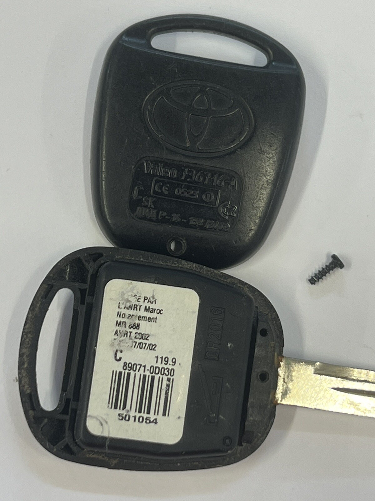 GENUINE TOYOTA 2 BUTTON REMOTE KEY FOB TESTED & WORKING VALEO 89071 ...